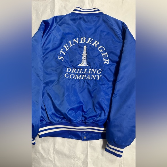 Westark | Jackets & Coats | Vtg Blue Satin Bomber Jacket Steinberger ...